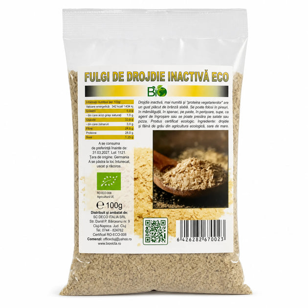 Fulgi de drojdie inactivă BIO 100g, vegan | Biovicta | Produse Bio